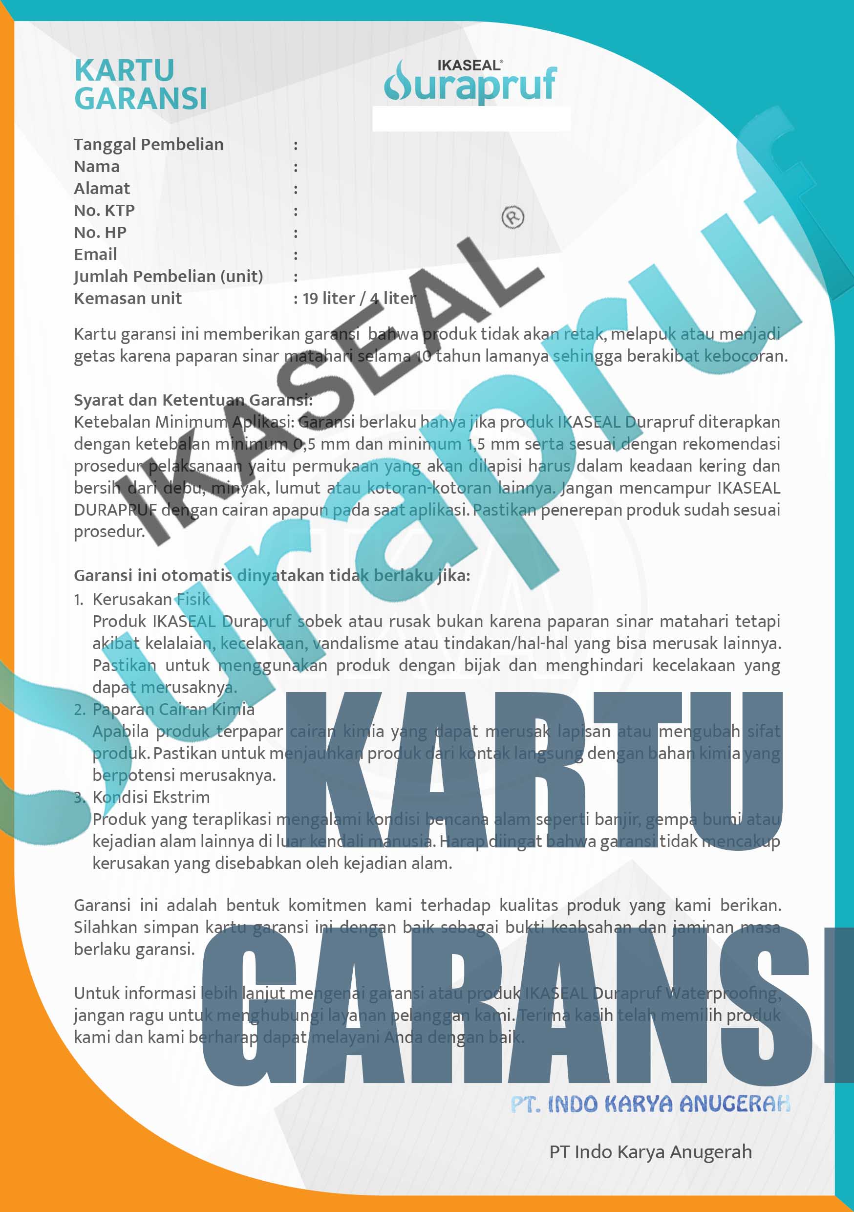 IKASEAL® Durapruf – Cat Waterproofing Anti Bocor